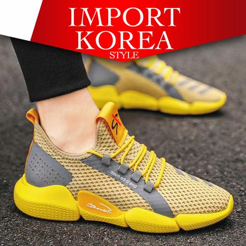 Jual Sepatu Sneakers Pria Import Korea New Model Warna Kuning Sneaker ...