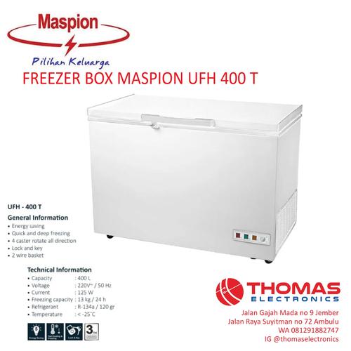 Jual FREEZER BOX MASPION UFH 400 T CHEST FREEZER BOX 400 LITER ...