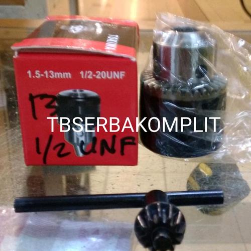 Jual Drill chuck bor 1/2" x 20 UNF Kepala bor 0-13mm 0 - 13 mm Asli ...