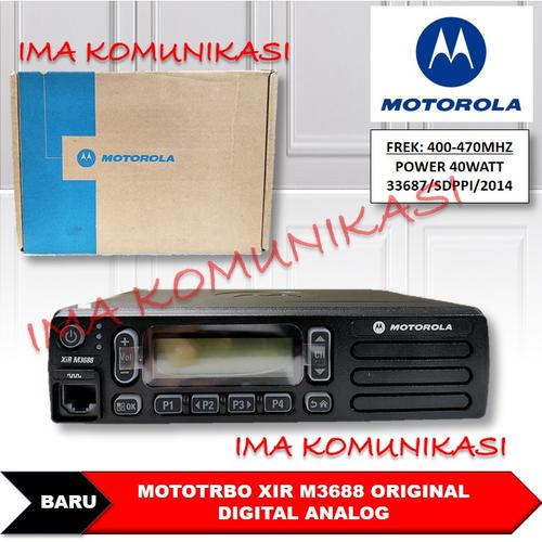 Jual RADIO RIG MOTOROLA XIR M3688 UHF 40WATT ORIGINAL - Jakarta Barat ...