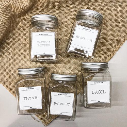 Jual STICKER BUMBU DAPUR 5x5cm waterproof - stiker label kitchen - Kota ...