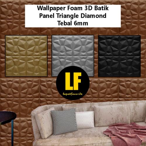 Jual AA Wallpaper 3D Foam Sticker Batik Wall Panel Warna Diamond ...