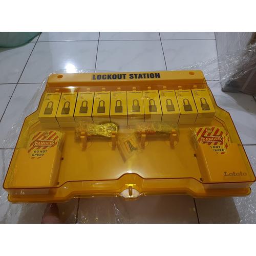 Jual LOTOTO L1483BPL410 Safety Loto Padlock Station, 10-Padlock - Kota ...
