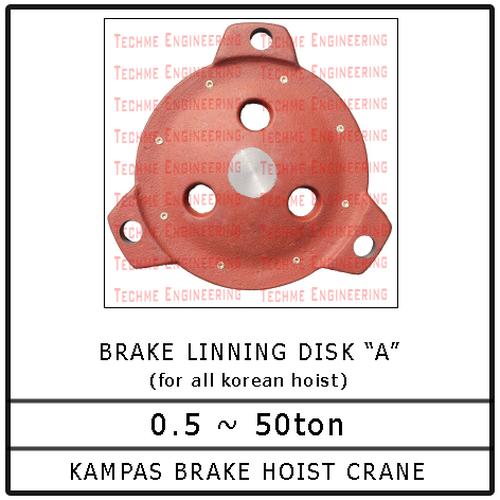 Jual Kampas Brake Linning Disk "A" - Kab. Bekasi - Techme Crane ...