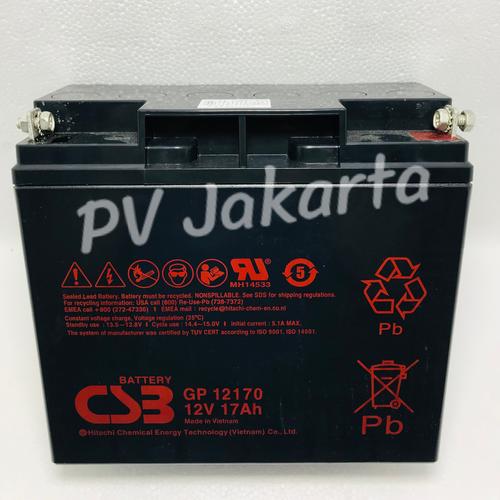 Jual Aki Baterai CSB Hitachi VRLA AGM 12V17Ah GP12170 / GP 12170 UPS ...