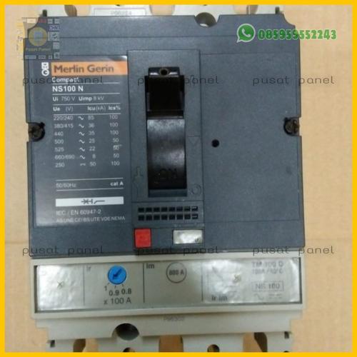 Jual mccb 3phase 50A 63A 80A 100A merlin gerin schneider ns100n ns100 ...