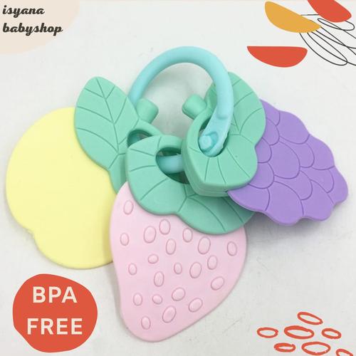 Promo Teether Bayi / Gigitan Bayi 3 in 1 Bentuk Buah Buahan BPA FREE ...