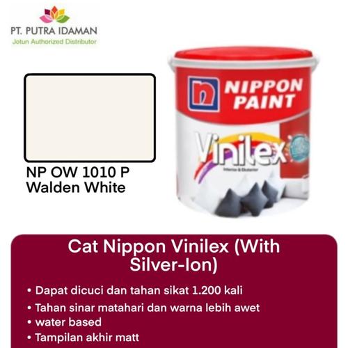 Jual CAT INTERIOR NIPPON PAINT VINILEX 25KG - WALDEN WHITE OW 1010P ...