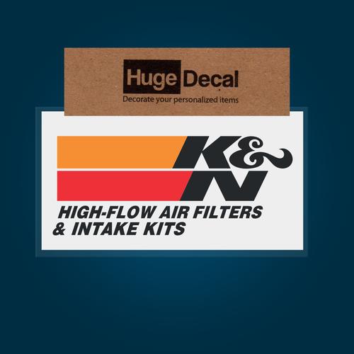 Jual Decal Sticker Cutting Stiker K&N filters logo perfomance bodi ...