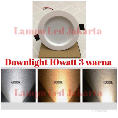 Jual Lampu downlight 10watt 3warna. Lampu 10watt 3warna cahaya. Donled ...