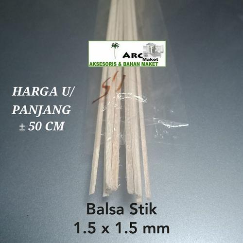 Jual KAYU BALSA STICK 1.5mmx1.5mm BAHAN MAKET ARSITEKTUR/DESAIN INTERIOR - Kota Surabaya - ARC ...