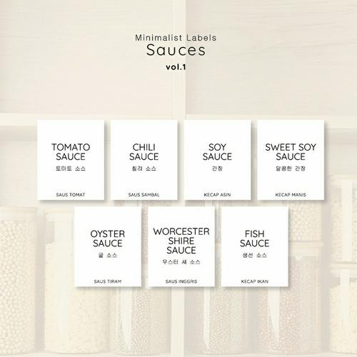 Jual Label/Sticker Bumbu Dapur Aesthetic Minimalis - Sauces / Macam ...