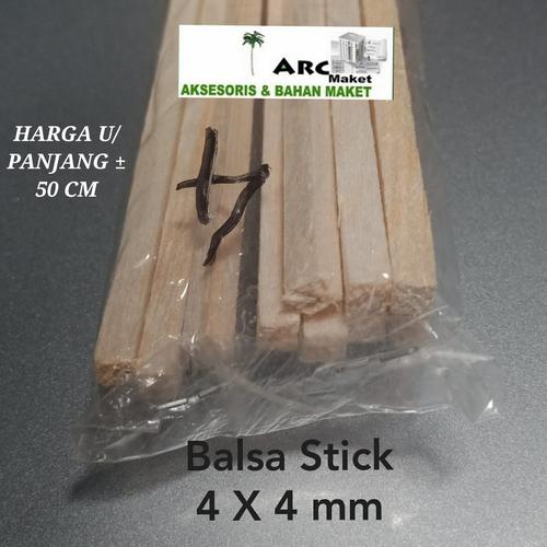Jual KAYU BALSA STICK 4mmx4mm BAHAN MAKET ARSITEKTUR/DESAIN INTERIOR ...