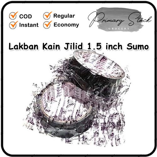 Jual Lakban Jilid Hitam 1.5 inch Solasi Kain Hitam Isolasi Sumo 1,5 ...