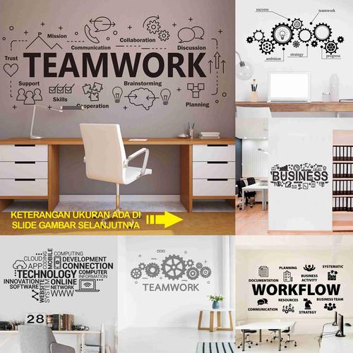 Jual Wall Sticker Stiker Dinding Vinyl Teamwork Quote Motivasi Kerja ...