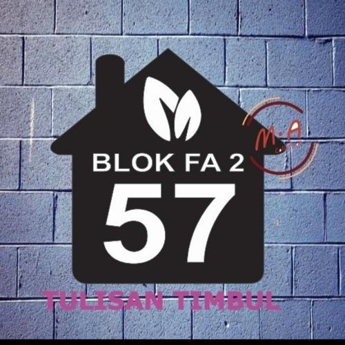 Jual nomor rumah acrylik timbul custom,kece - hitam - kuning, perekat ...