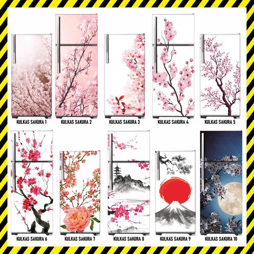 Jual STICKER Kulkas 1 Pintu dan STIKER Kulkas 2 Pintu Motif - SAKURA ...