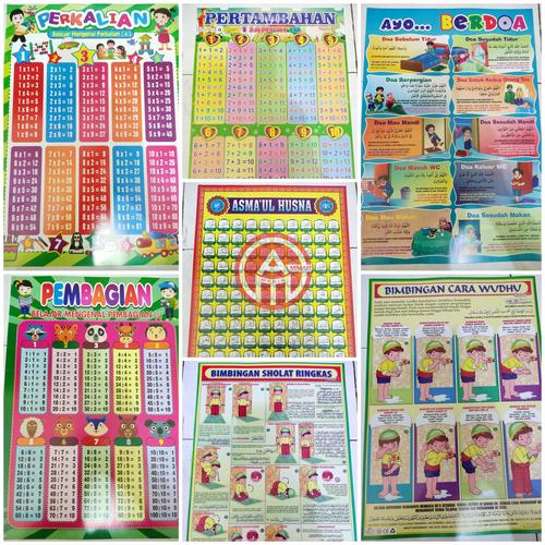 Jual Poster Edukasi Anak/Poster Belajar Anak - perkalian - Kota ...