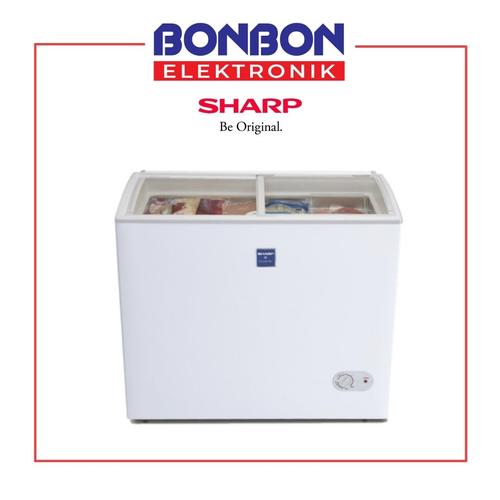Promo Sharp Sliding Flat Glass Freezer 200L FRW-210 / FRW210 Freezer ...