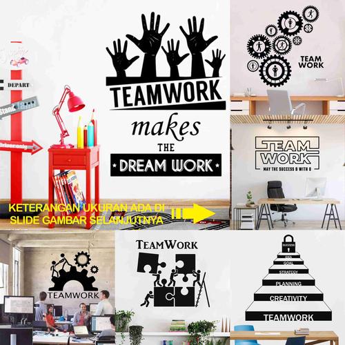Jual Wall Sticker Sticker Dinding Teamwork Quote Kata Motivasi Kerja ...