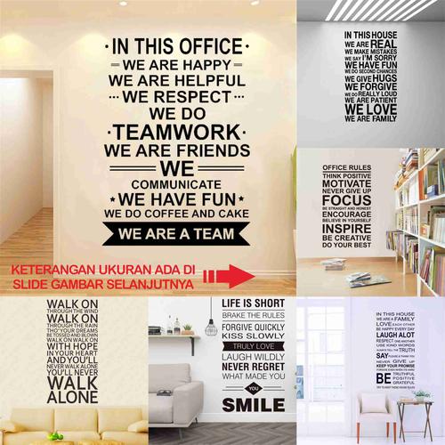 Jual Stiker Dinding Wall Sticker Teamwork Quote Kata Motivasi Kerja ...