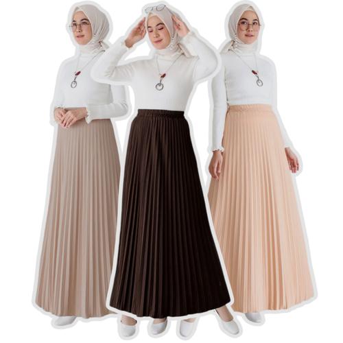 Jual ROK PLISKET CEWEK PANJANG PREMIUM ROK IMPORT ROK MURAH ROK PANJANG ...