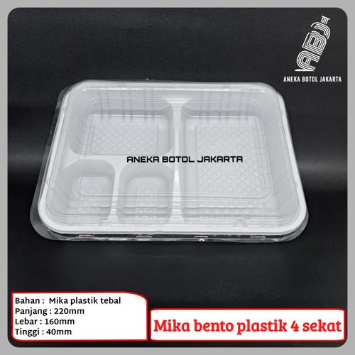 Jual Mika plastik bento 4 sekat / mika bento 4 sekat RTR 224 - Jakarta ...
