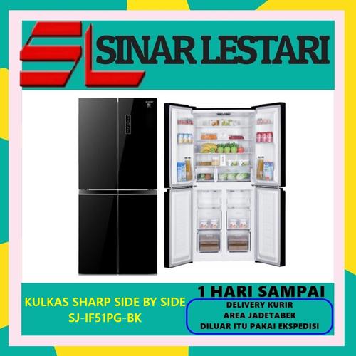 Promo Kulkas Sharp SJ-IF51PG-BK Side By Side Inverter Plasmacluster ...