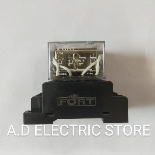 Jual relay fort ly4 14 pin + socket relay fort / fort relay ly4 ...