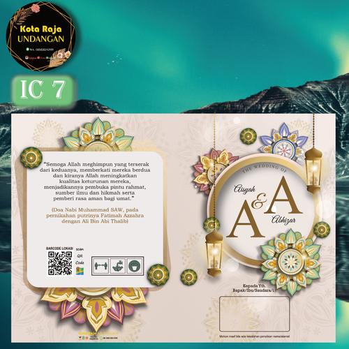 Jual Cetak Undangan Pernikahan / Resepsi Tema "Islamic 7" - Kertas BC ...
