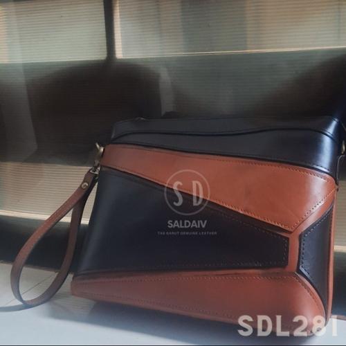 Jual tas kulit asli Clutch Pouch Pull Up - tas kulit asli Garut papirut ...
