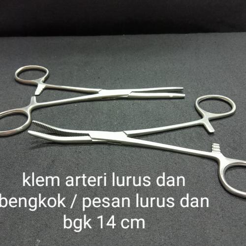 Jual Klem Arteri Pean Lurus/Bengkok 14cm - Bengkok - Jakarta Barat ...