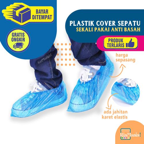Jual DISPOSABLE SHOES COVER Plastik Pembungkus Pelindung Sepatu Anti ...