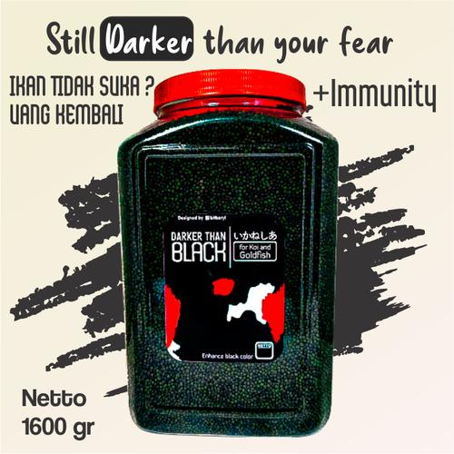 Jual Pakan Pelet Mas Koki Koi Darker Than Black Naikan Hitam 1,6kg (Apung) - 5mm - Tenggelam ...