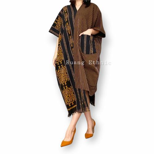Jual dress tenun ikat mix lurik/kaftan tenun blanket/dress tenun kombinasi - Motif 2, All Size ...