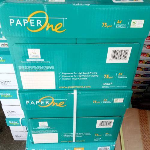 Jual KERTAS HVS PAPER ONE A4 75GR/DUS - Jakarta Pusat - toko plastik ...