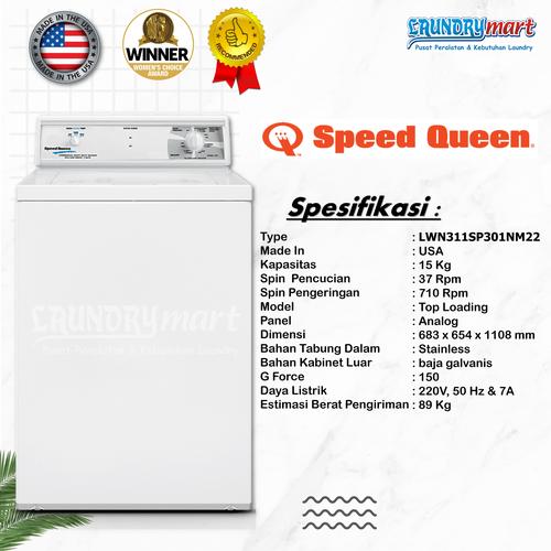 Jual MESIN CUCI LAUNDRY/MESIN TOP LOADING SPEEDQUEEN 15KG LWN311 - Kota ...