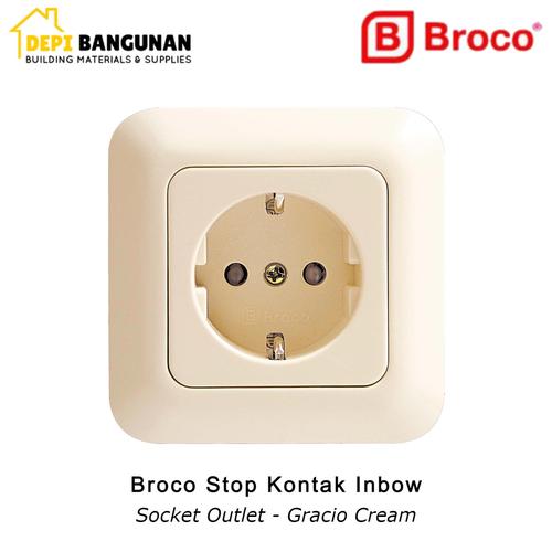 Jual Stop Kontak Inbow Broco / Stopkontak Socket Tanam Gracio Cream ...