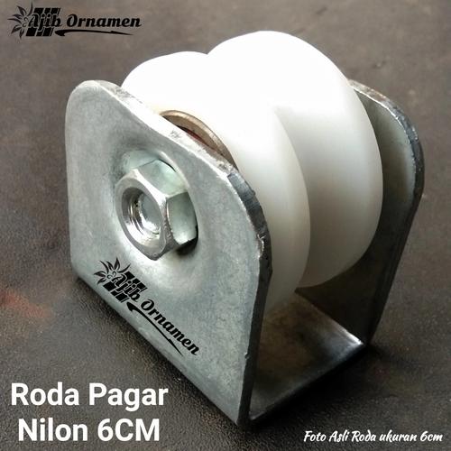 Jual roda pagar nilon 6cm ornamen pintu pagar besi tempa roda nylon ...