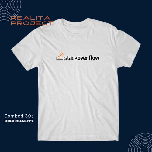 Jual Kaos Combed 30S Kaos Programmer Stack Overflow Buku Coding - Putih ...