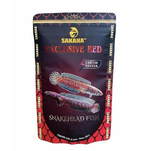 Jual Makanan Ikan Sakana Exclusive Red Sakana Snake Head Fish 100gr 1mm ...