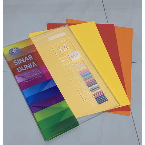 Jual Kertas A4 Warna 80gsm/Sinar Dunia/Mix Color - Jakarta Barat ...