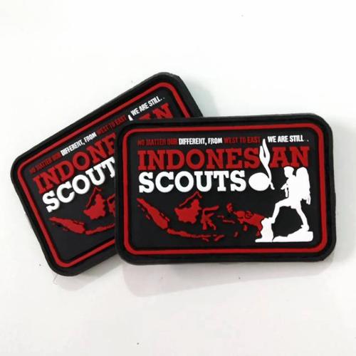 Jual Patch rubber LOGO PRAMUKA INDONESIAN SCOUTS /tempelan emblem karet ...