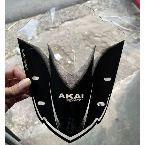 Jual Visor Aerox Winshield Aerox Model Scetbill Akai Racing Black ...