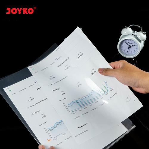 Jual Joyko Clear Sleeve A4 F4 / Map L Joyko A4 F4 Bening Transparan ...