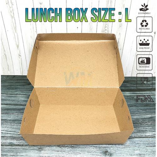 Jual LUNCH BOX SIZE L/BOX MAKANAN POLOS/DUS KEMASAN CRAFT - Kota Bekasi ...