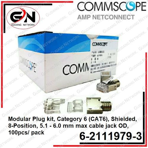Jual AMP Connector Cat 6 RJ45 Original Commscope PN :6-2111979-3/Cat6 ...