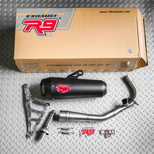 Promo Knalpot R9 New Alpha Black Fullsystem Vespa 3V Iget Sprint Prima ...