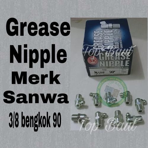 Jual grease nipple 3/8 bengkok 90 nepel gemuk 3/8 bengkok 90 nipple ...