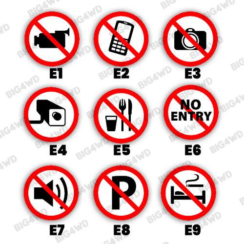 Jual STICKER LARANGAN SERI E - E2 - Jakarta Pusat - BIG4WD | Tokopedia